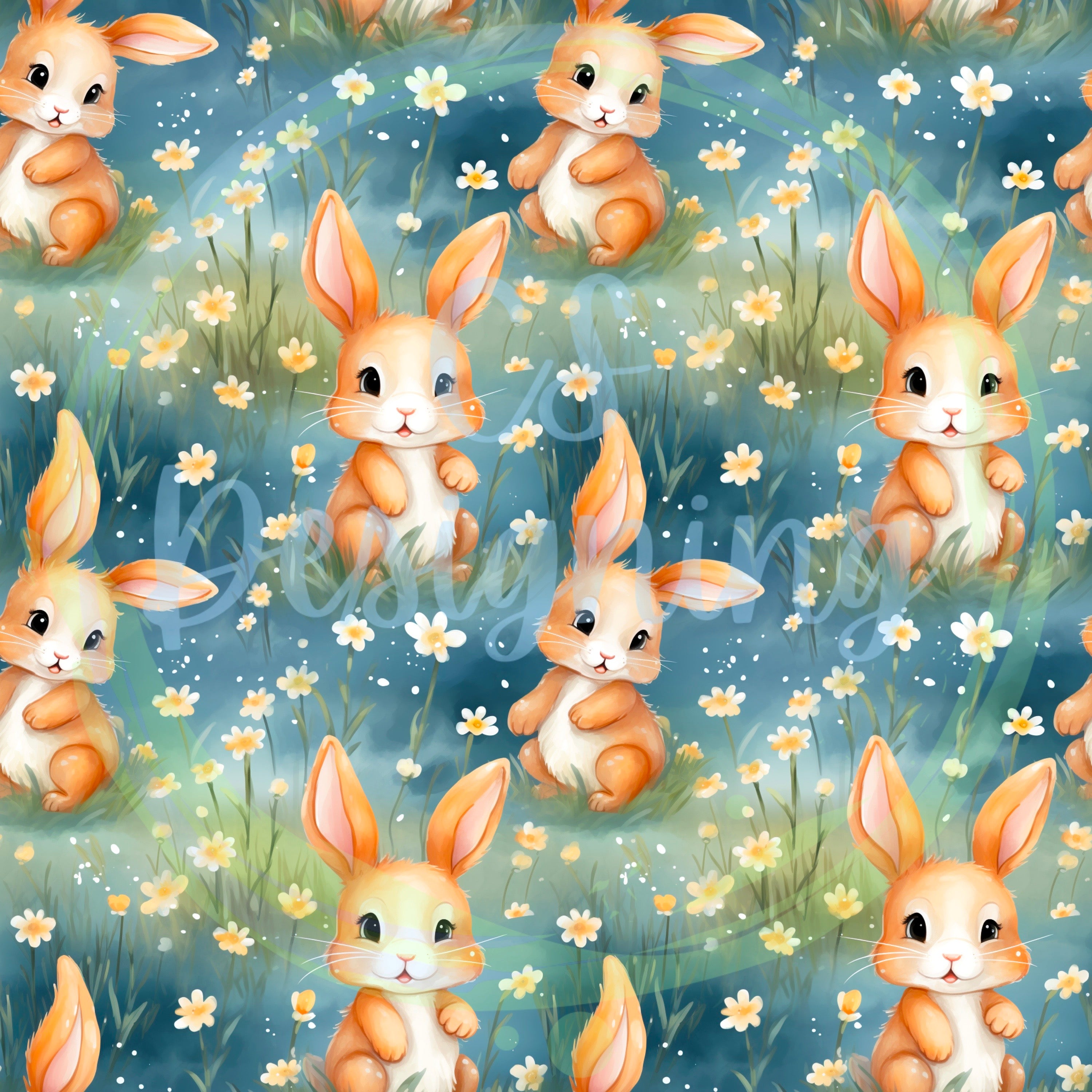 Bunnies seamless pattern – Csdesigning18