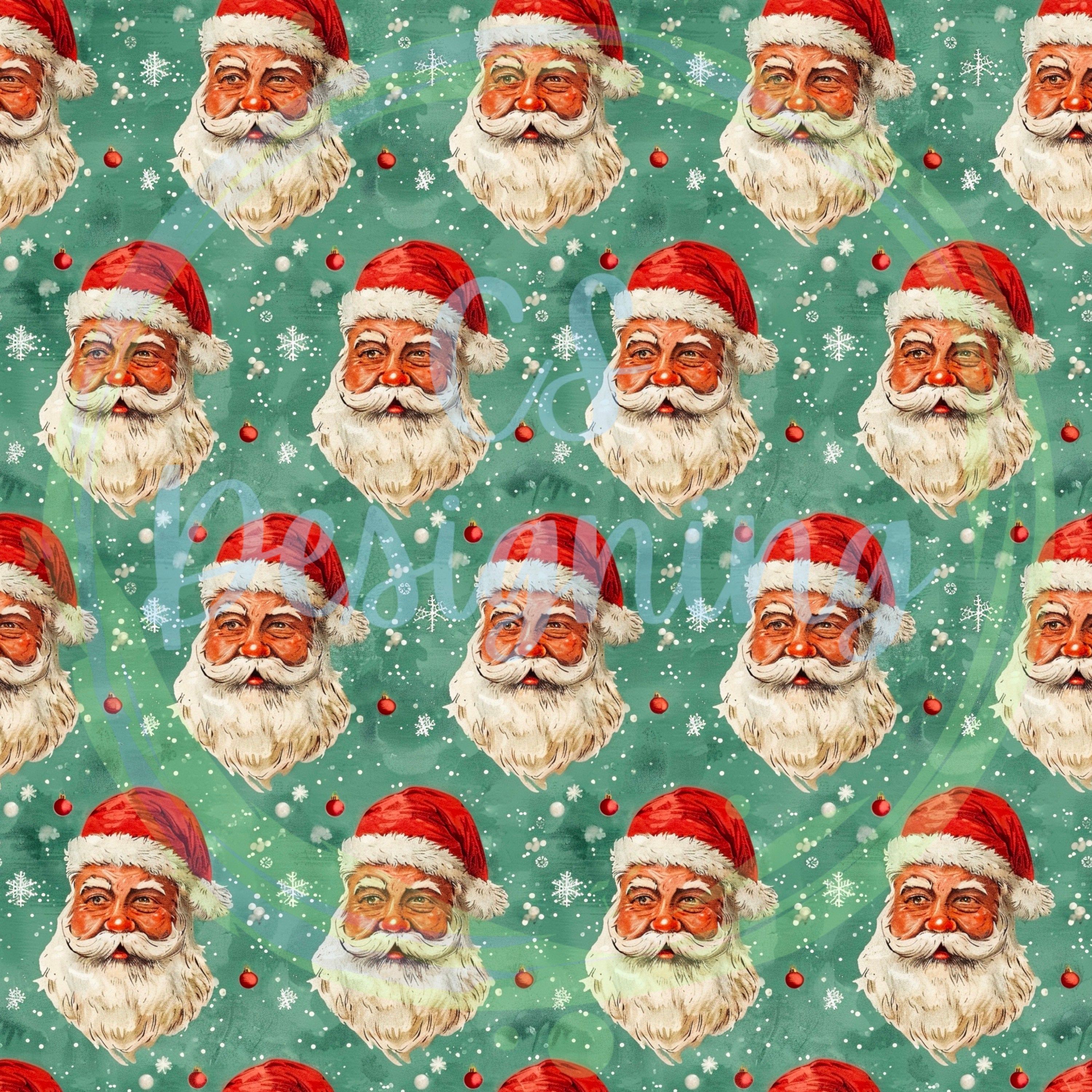 Vintage santa seamless pattern – Csdesigning18