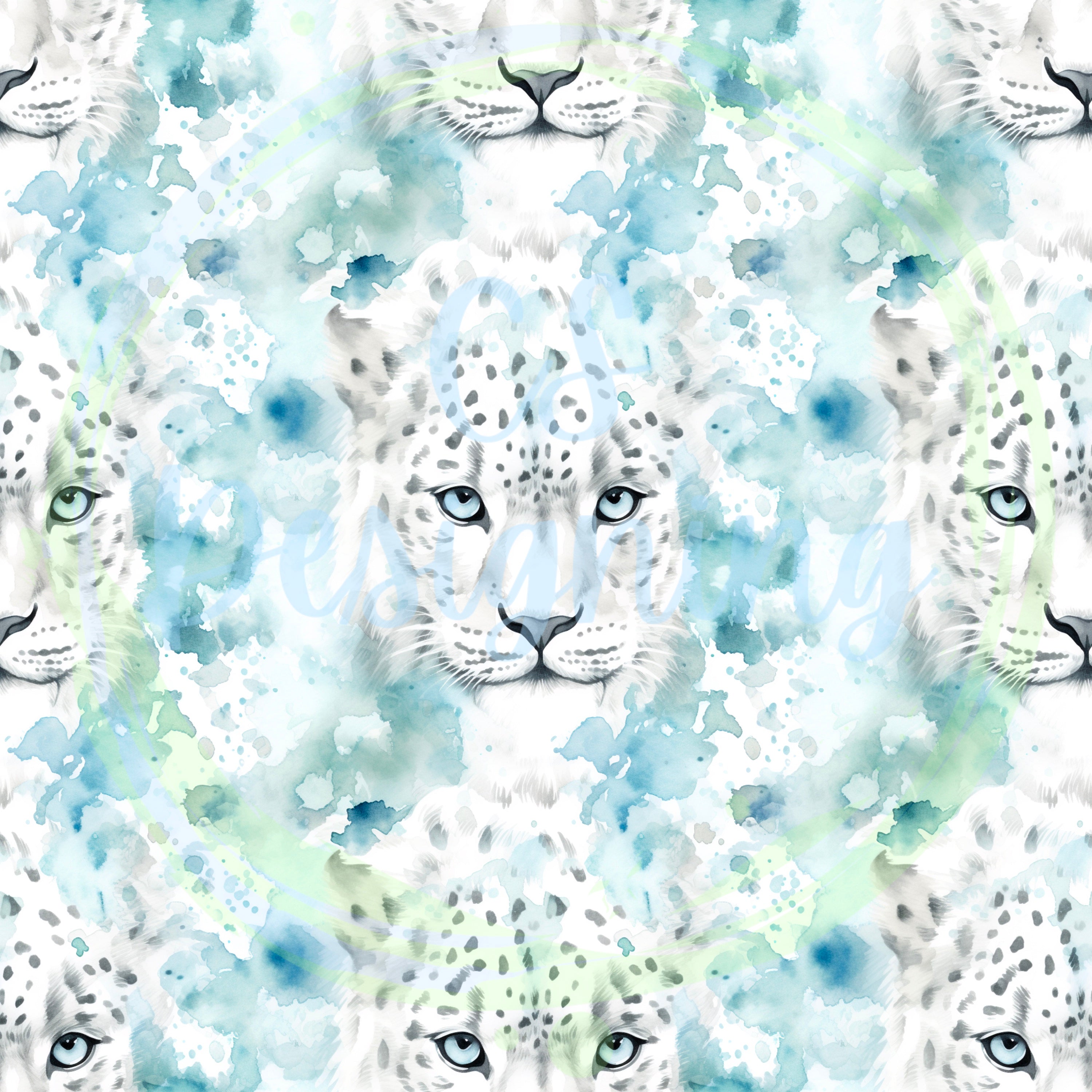 Snow leopard seamless pattern – Csdesigning18