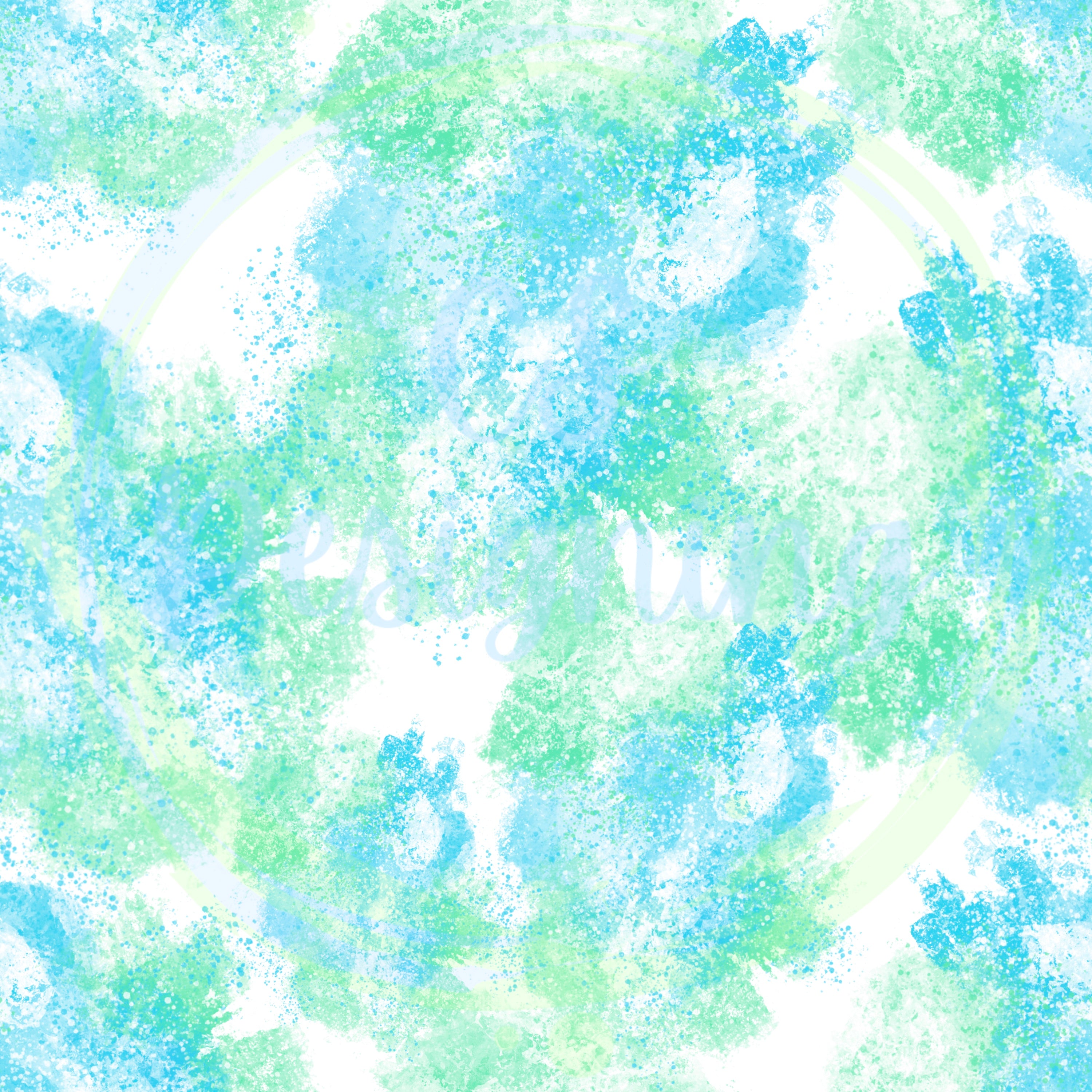 Blue/green splatter seamless pattern – Csdesigning18