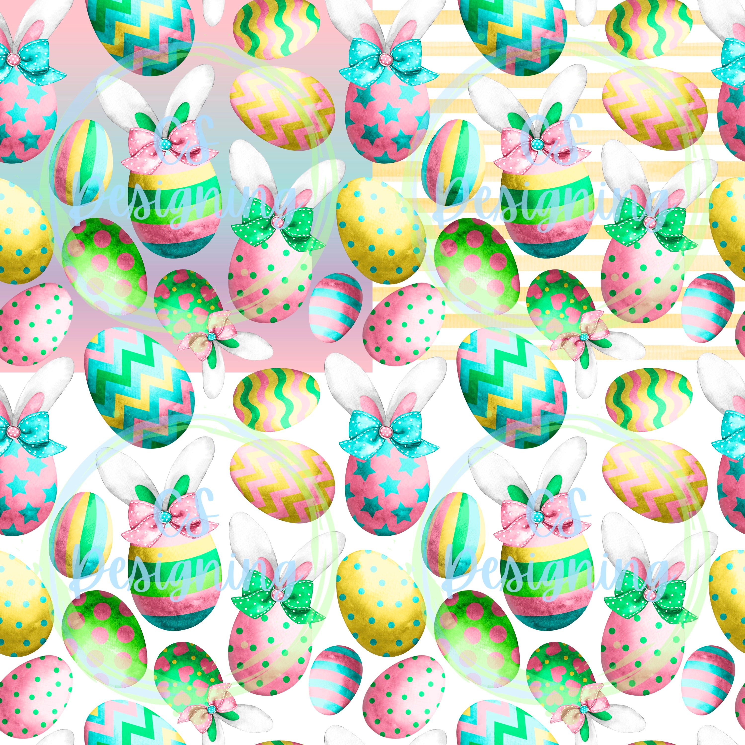 Bunny eggs seamless pattern – Csdesigning18